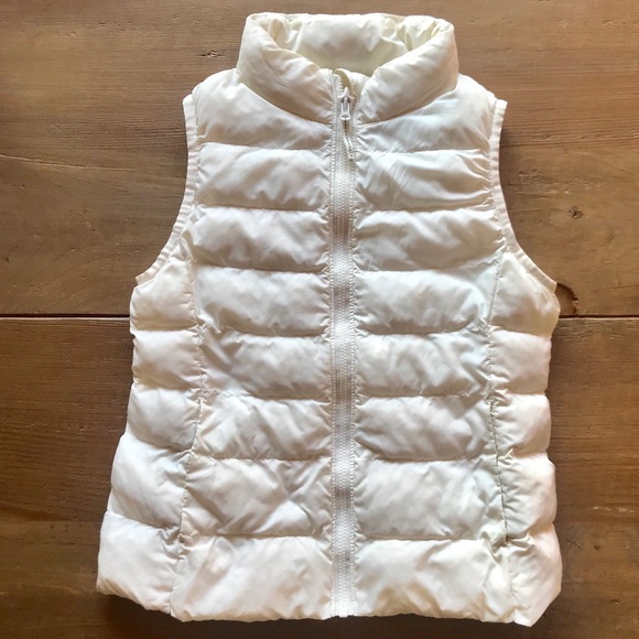 Uniqlo | Shirts & Tops | Uniqlo White Puffer Vest Girls | Poshmark